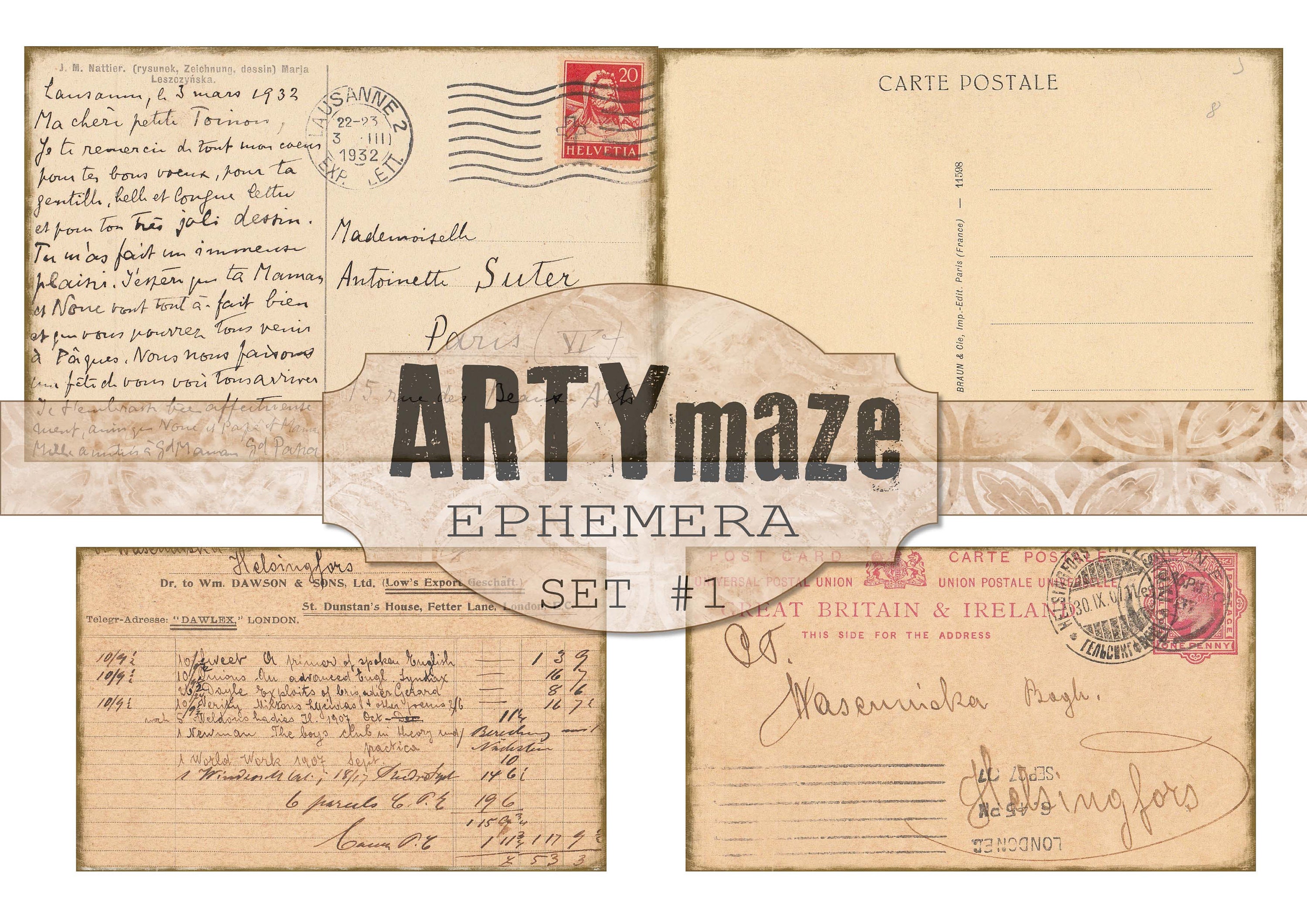 EPHEMERA SET 1 | Etsy UK