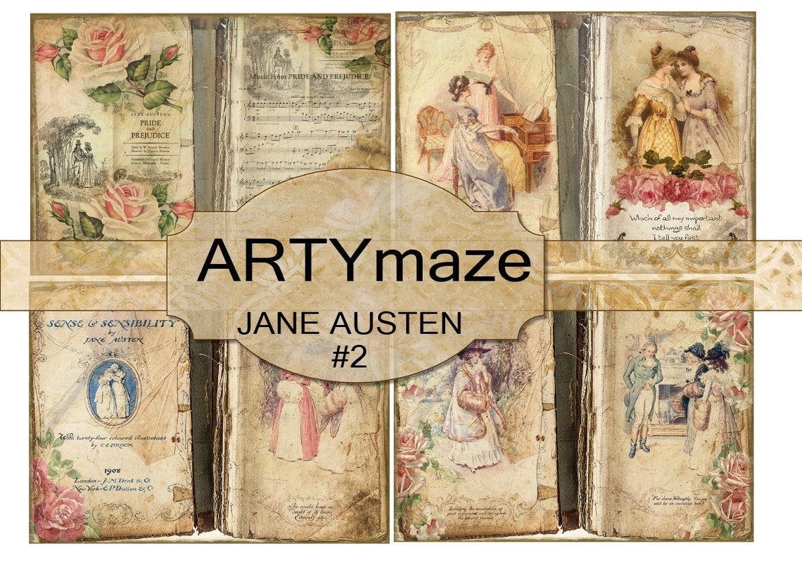 JANE AUSTEN Digital JOURNAL Kit #2 *instant Download - Etsy