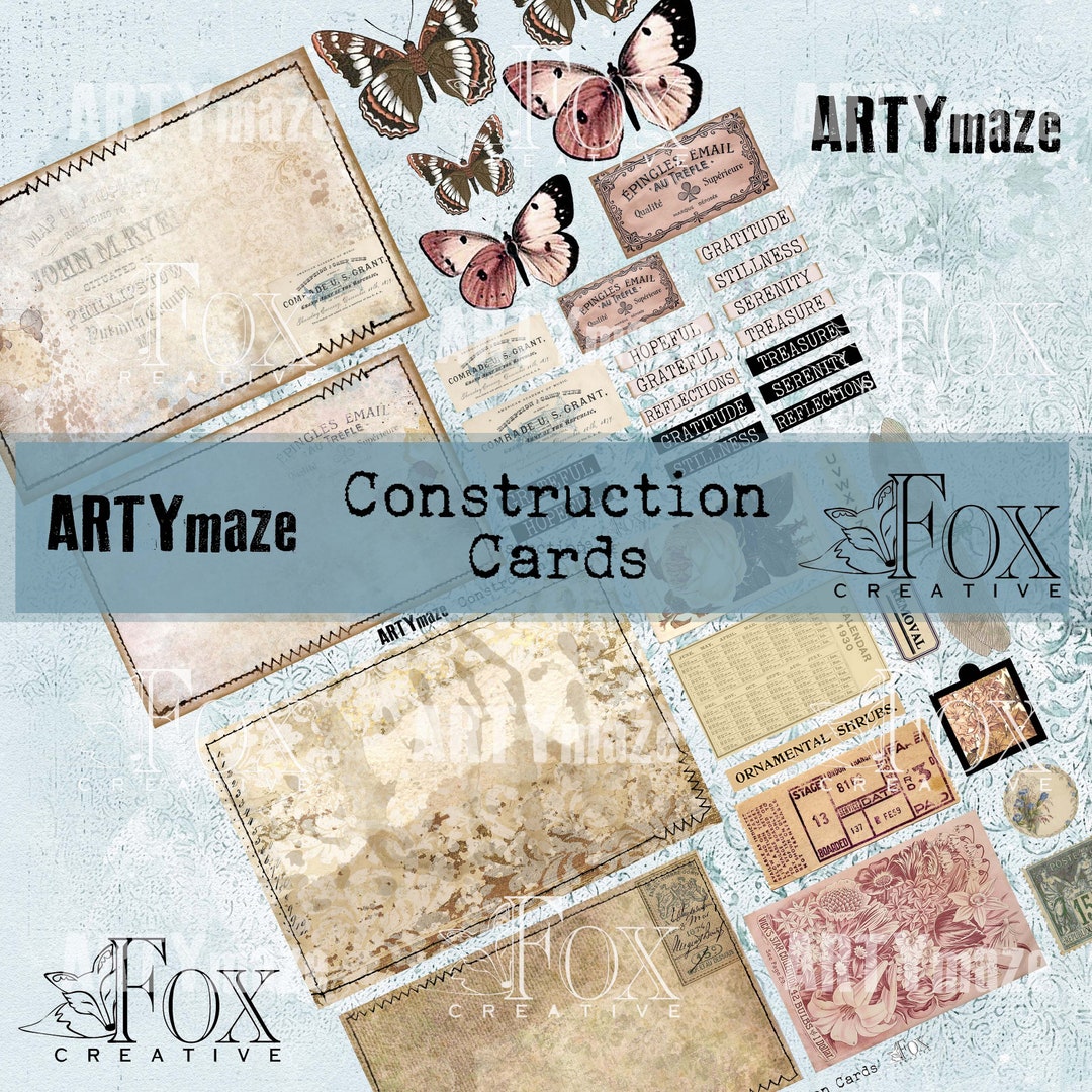 Construction Cards Digital Journal Kit COLAB20 03 - Etsy UK