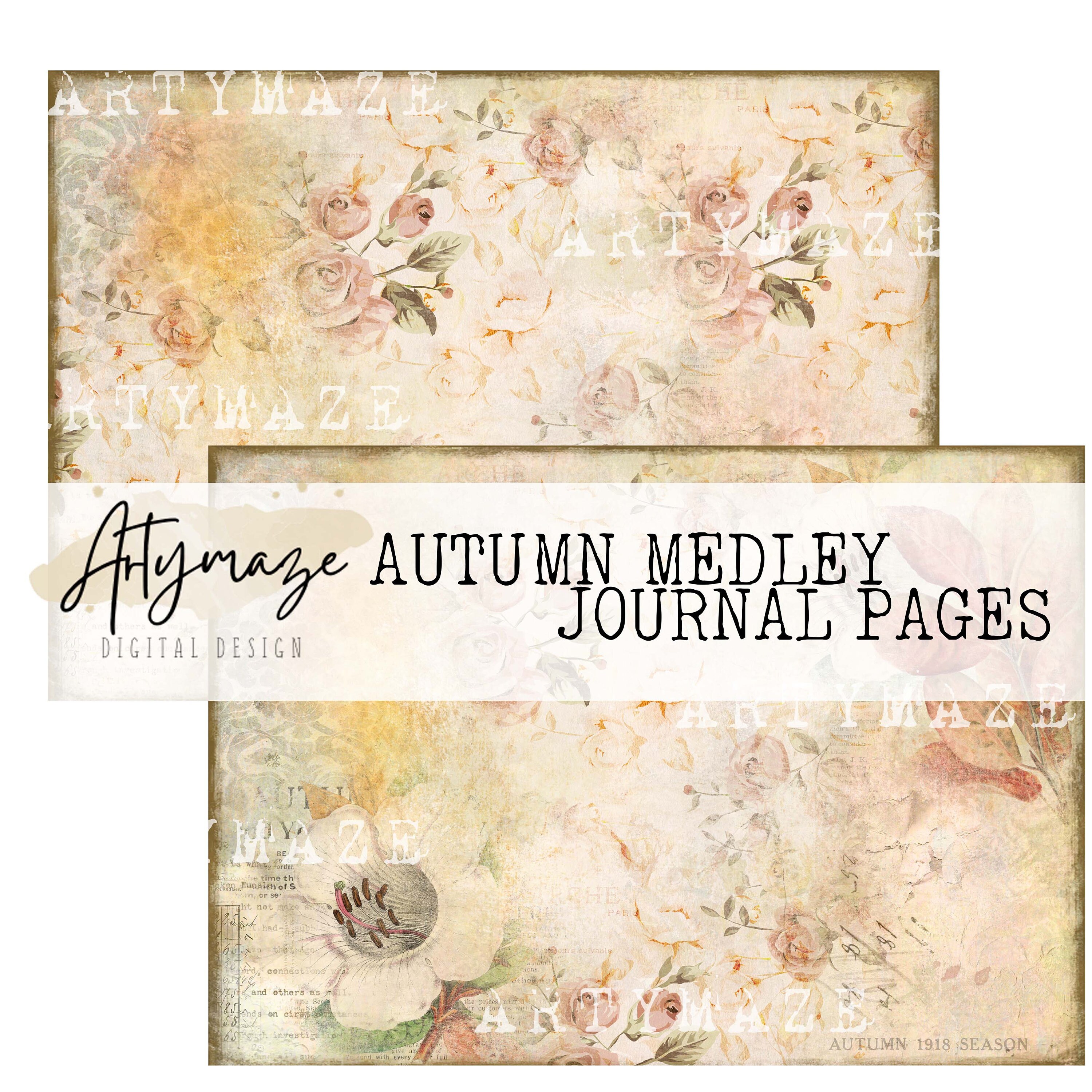 AUTUMN MEDLEY Printable Journal Pages | Etsy UK