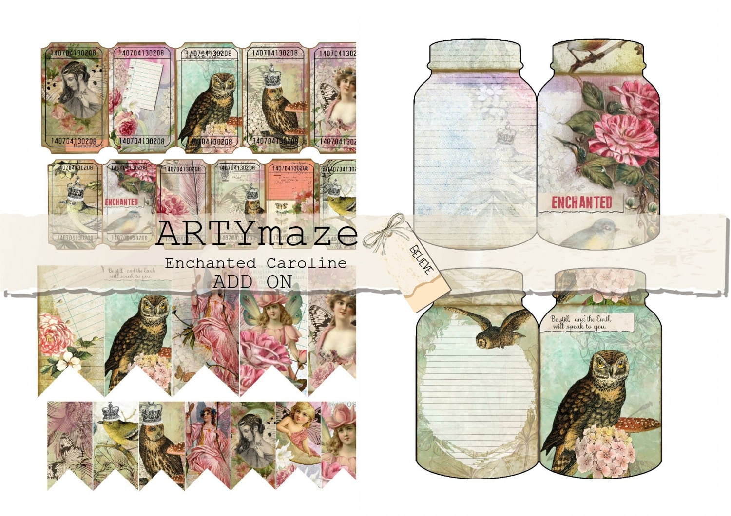 ENCHANTED Caroline Printable Journal ADD ON Instant Download - Etsy UK