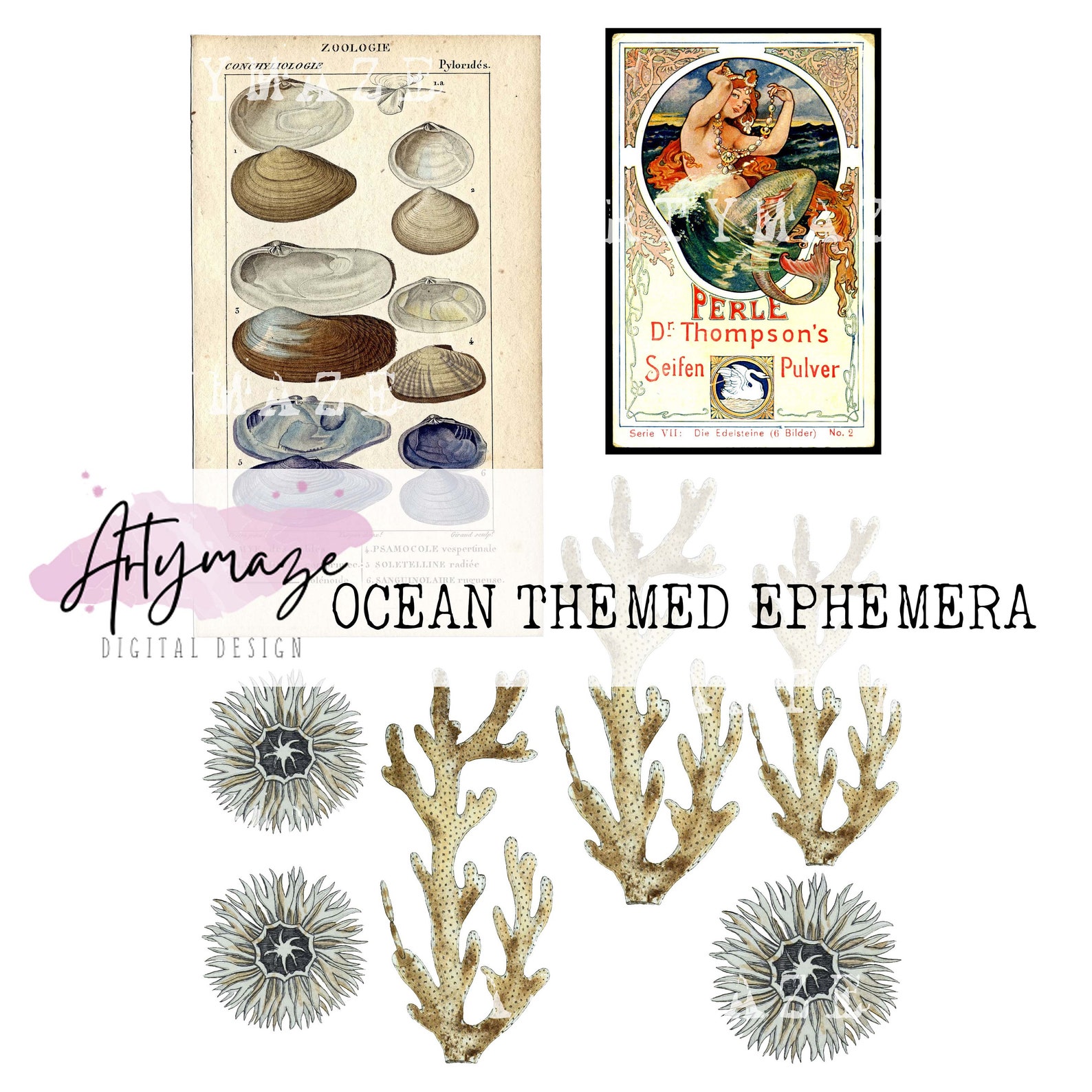 OCEAN THEMED EPHEMERA - Etsy UK
