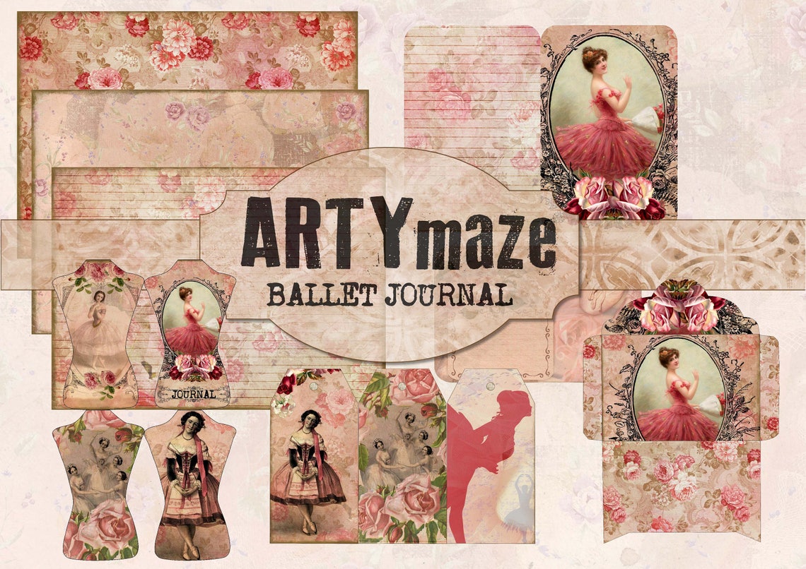 BALLET Themed Digital Journal instant Download | Etsy