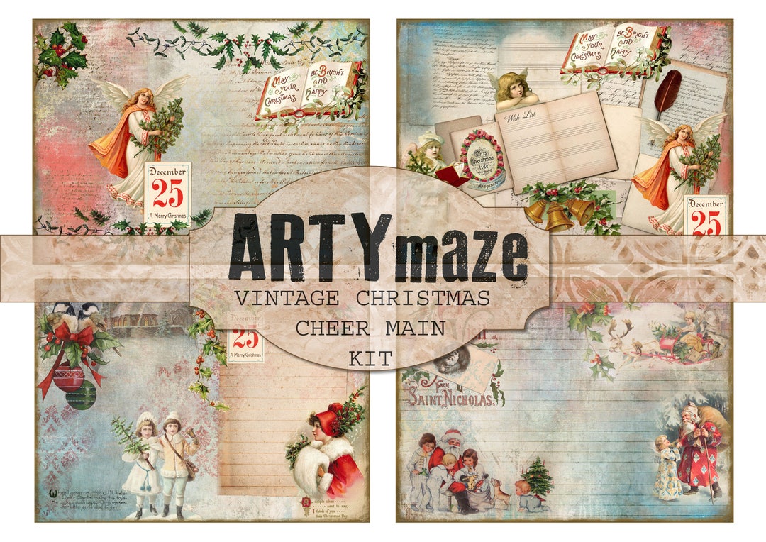CHRISTMAS CHEER Journal Kit INSTANT Download Artymaze - Etsy