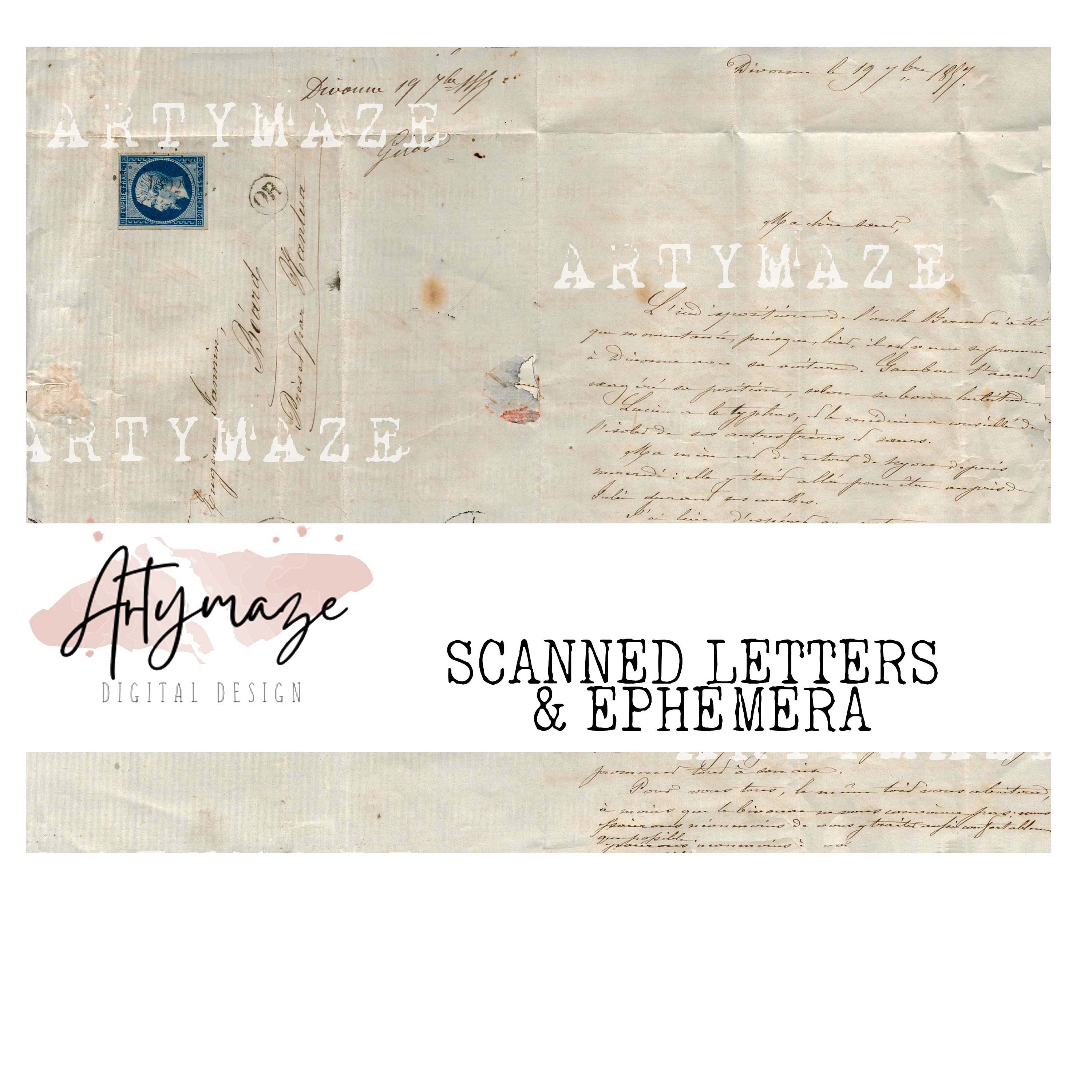 LETTERS & EPHEMERA #1 12 Pages From My Personal Collection - Etsy UK