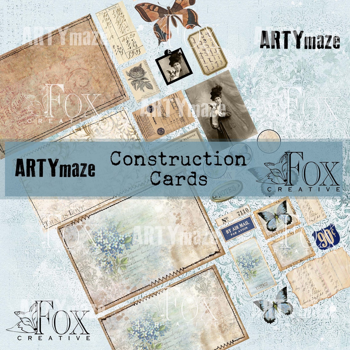 Construction Cards Digital Journal Kit COLAB20 03 | Etsy UK