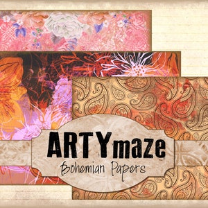 BOHEMIAN STYLE Papers Full Size A4 INSTANT Download - Etsy