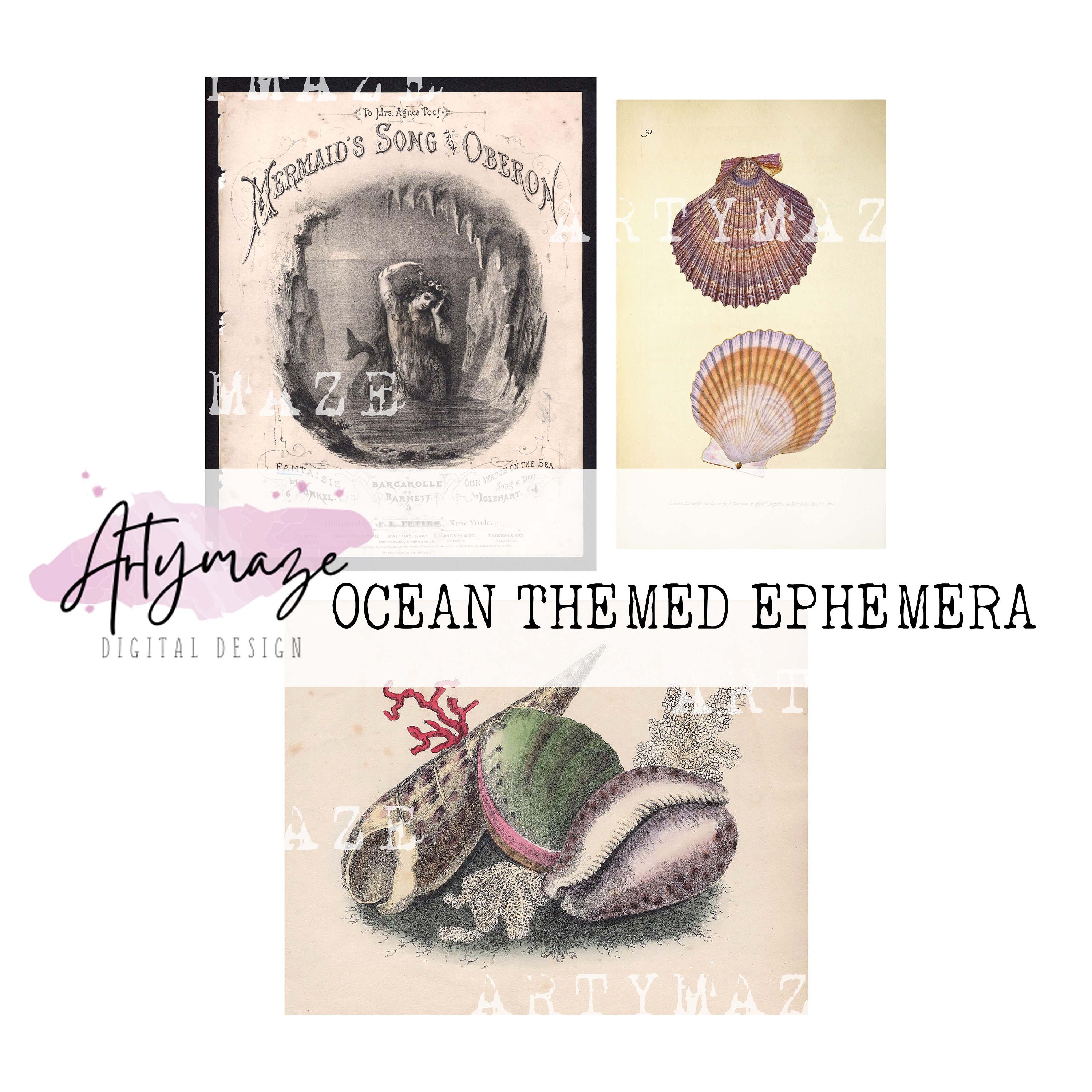 OCEAN THEMED EPHEMERA - Etsy UK
