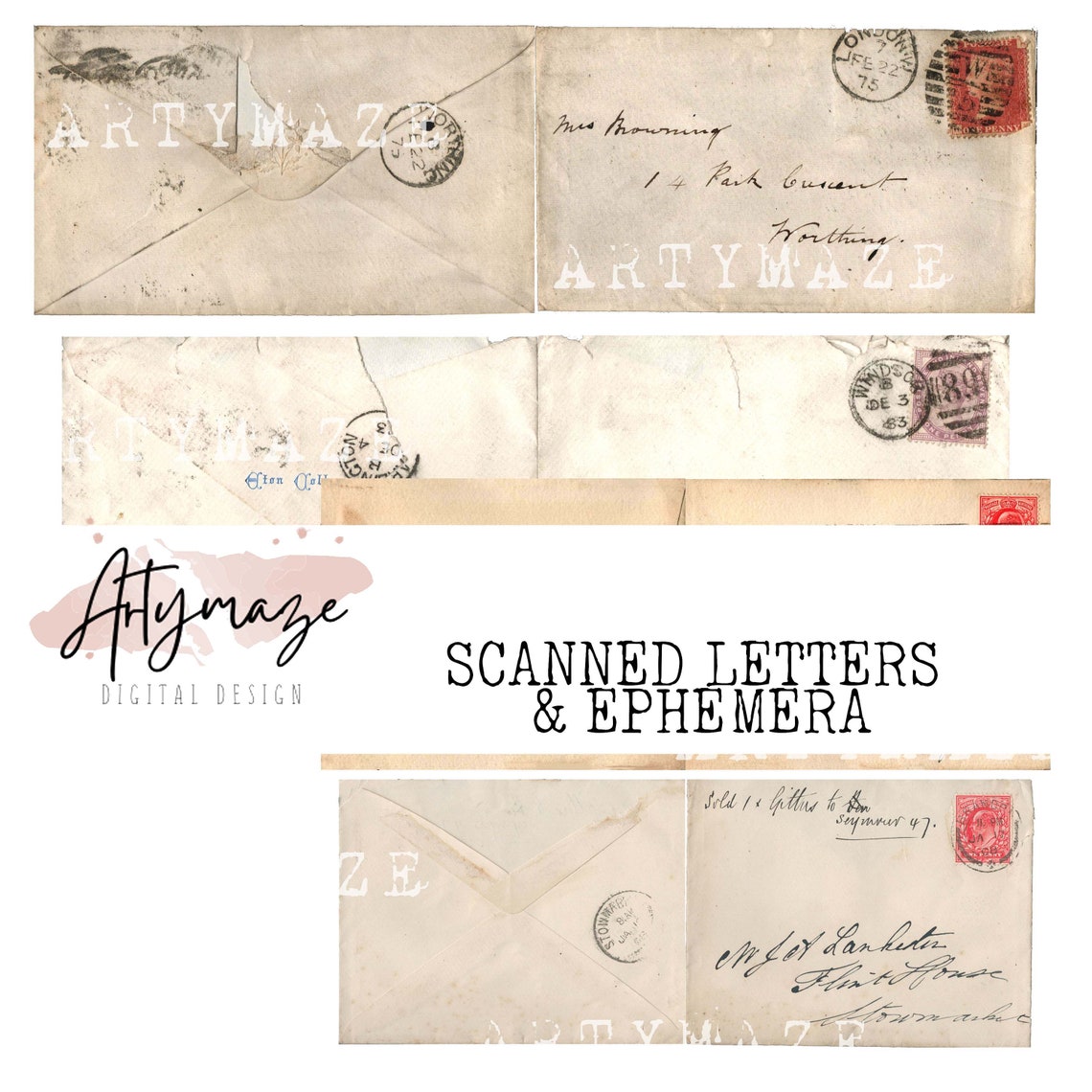 LETTERS & EPHEMERA #1 12 Pages From My Personal Collection - Etsy UK