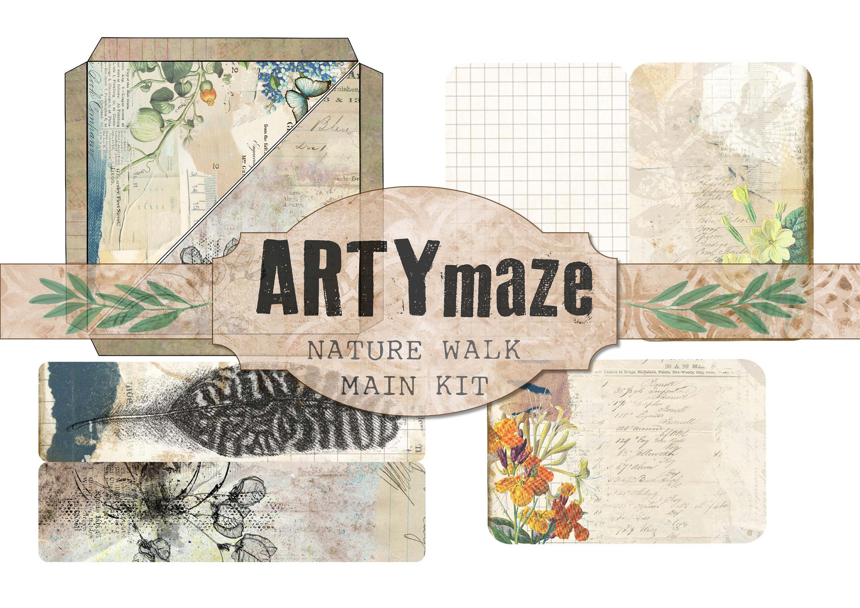 NATURE WALK Full Size Journal Kit INSTANT Download 8 X - Etsy
