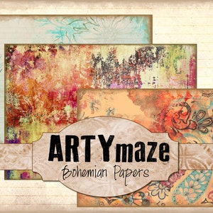 BOHEMIAN STYLE Papers Full Size A4 INSTANT Download - Etsy