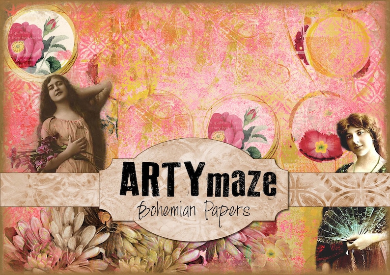 BOHEMIAN STYLE Papers Full Size A4 INSTANT Download - Etsy