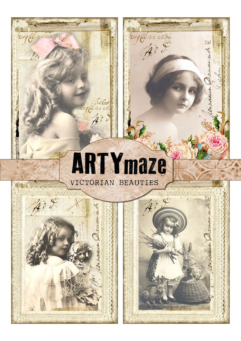 VICTORIAN BEAUTIES 1 JOURNALING Cards/ephemera - Etsy