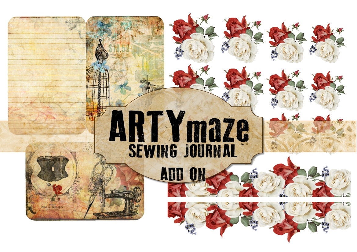 SEWING Theme Printable Journal ADD ON Instant Download - Etsy UK