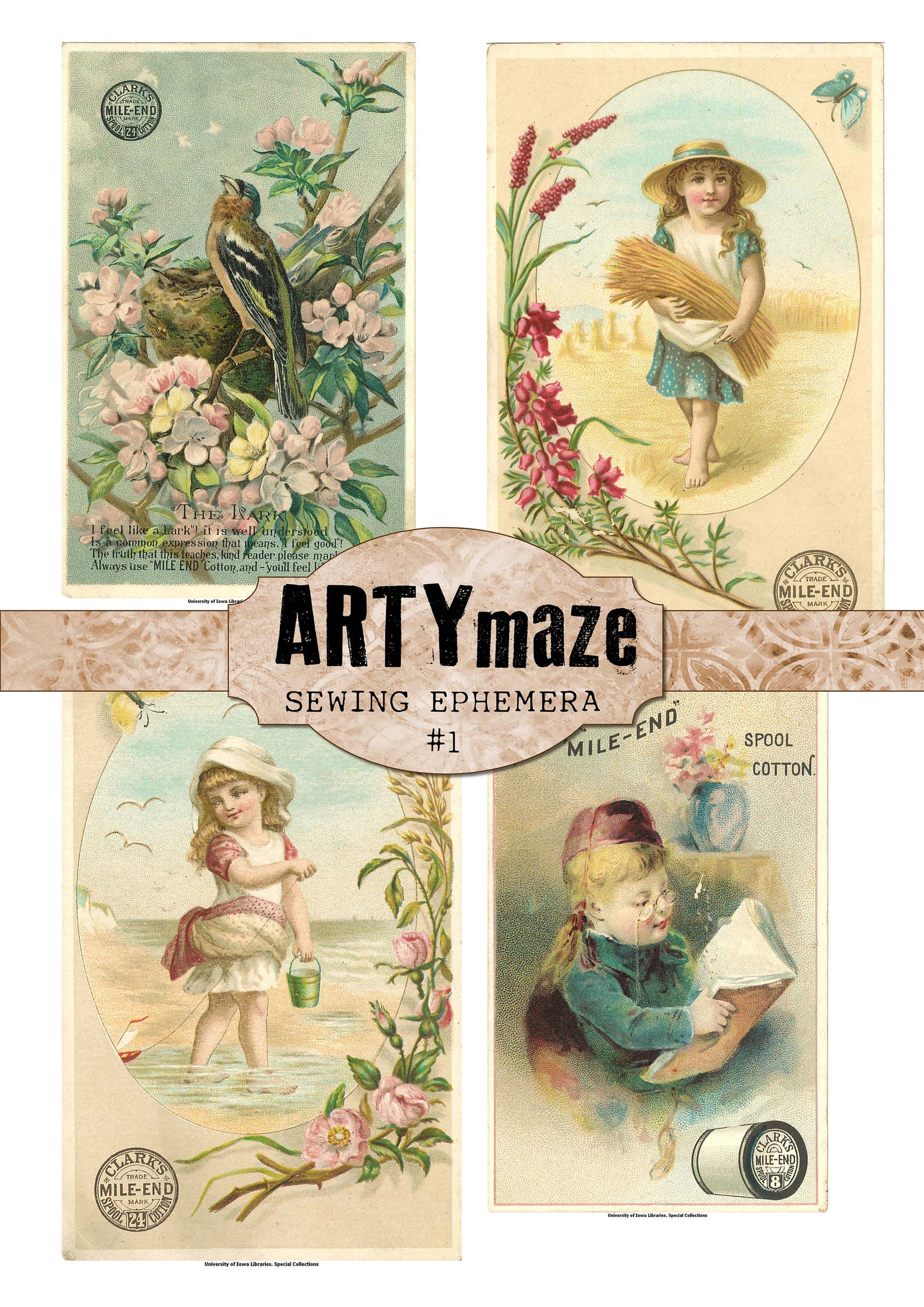 SEWING EPHEMERA/ CARDS #1 - Etsy