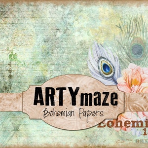 BOHEMIAN STYLE Papers Full Size A4 INSTANT Download - Etsy