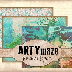 BOHEMIAN STYLE Papers Full Size A4 INSTANT Download - Etsy