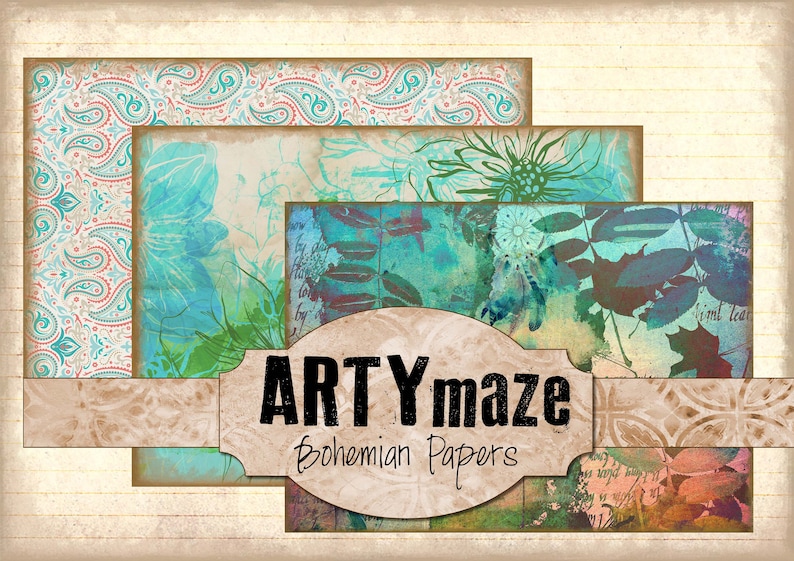 BOHEMIAN STYLE Papers Full Size A4 INSTANT Download - Etsy