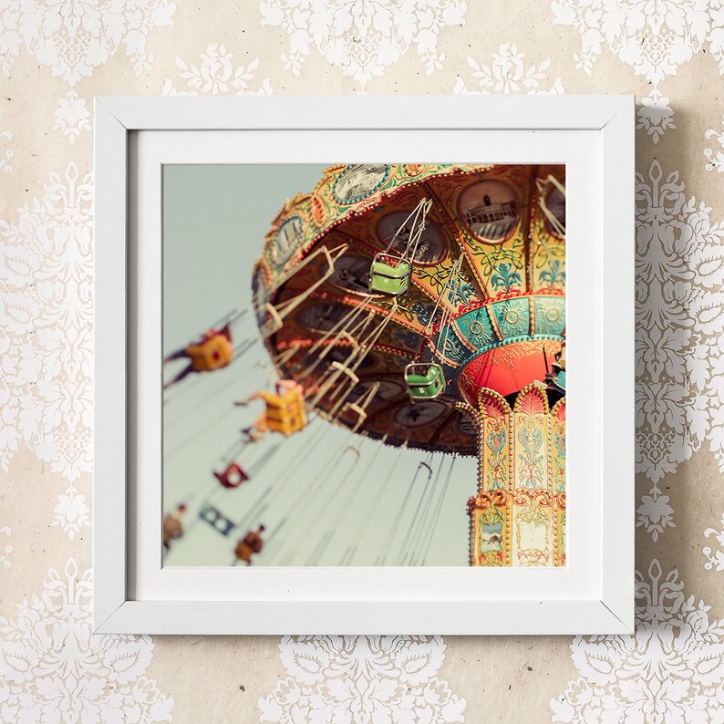 Carousel Print Wall Art Print Carousel Giclee Print Nursery - Etsy