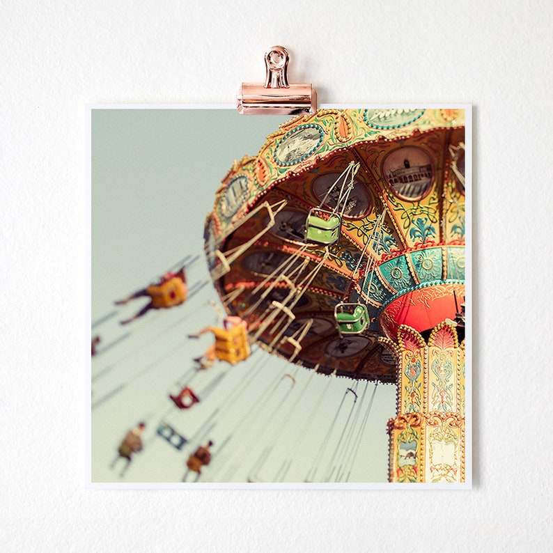 Carousel Print Wall Art Print Carousel Giclee Print Nursery - Etsy