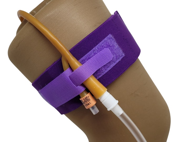 Purple Elastic Foley Catheter Leg Strap MEDIUM Medical Accessory ...