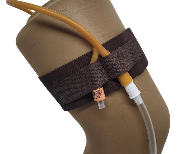 Brown Elastic Foley Catheter Leg Strap | MEDIUM | Medical Accessory ...