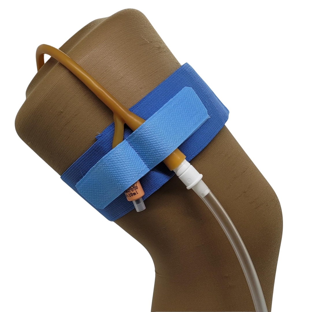 Two Tone Blue Elastic Foley Catheter Leg Strap | MEDIUM | Medical ...