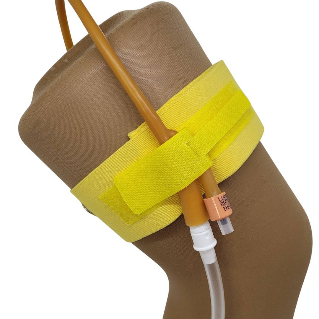 Yellow Elastic Foley Catheter Leg Strap MEDIUM Medical - Etsy