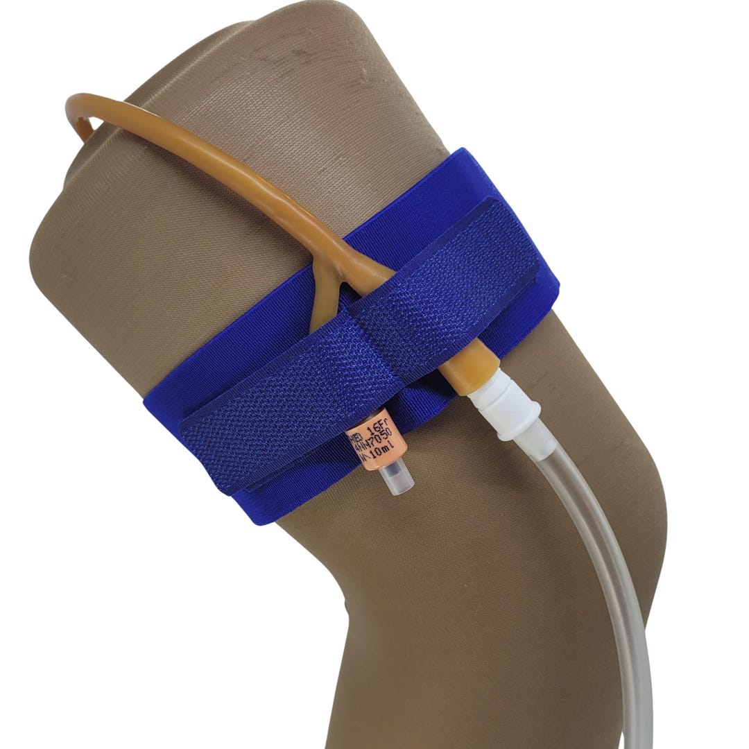 Blue Elastic Foley Catheter Leg Strap | MEDIUM | Medical Accessory ...