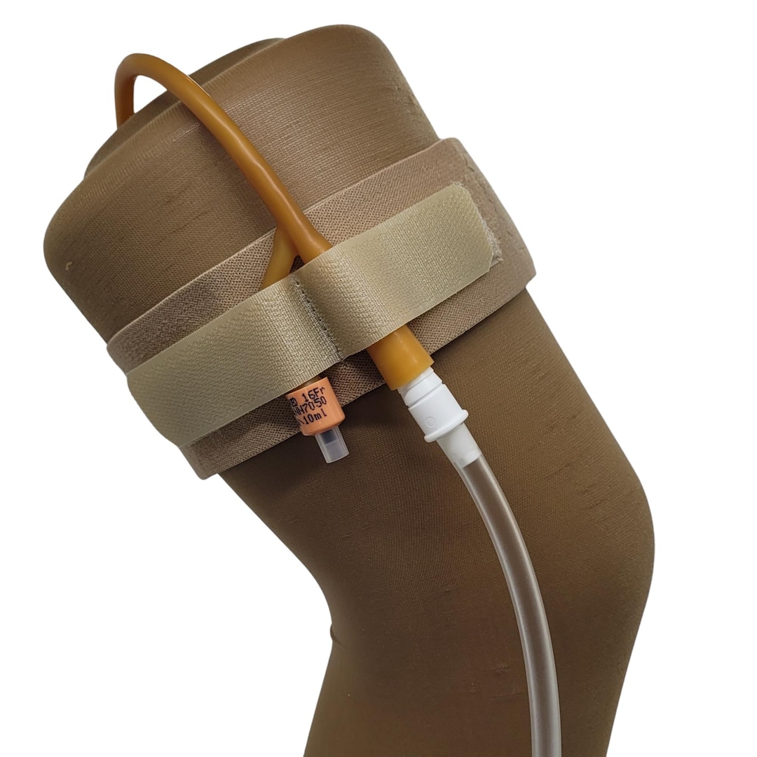 Tan Foley Catheter Leg Strap W Gripping Silicone | SMALL | Medical ...