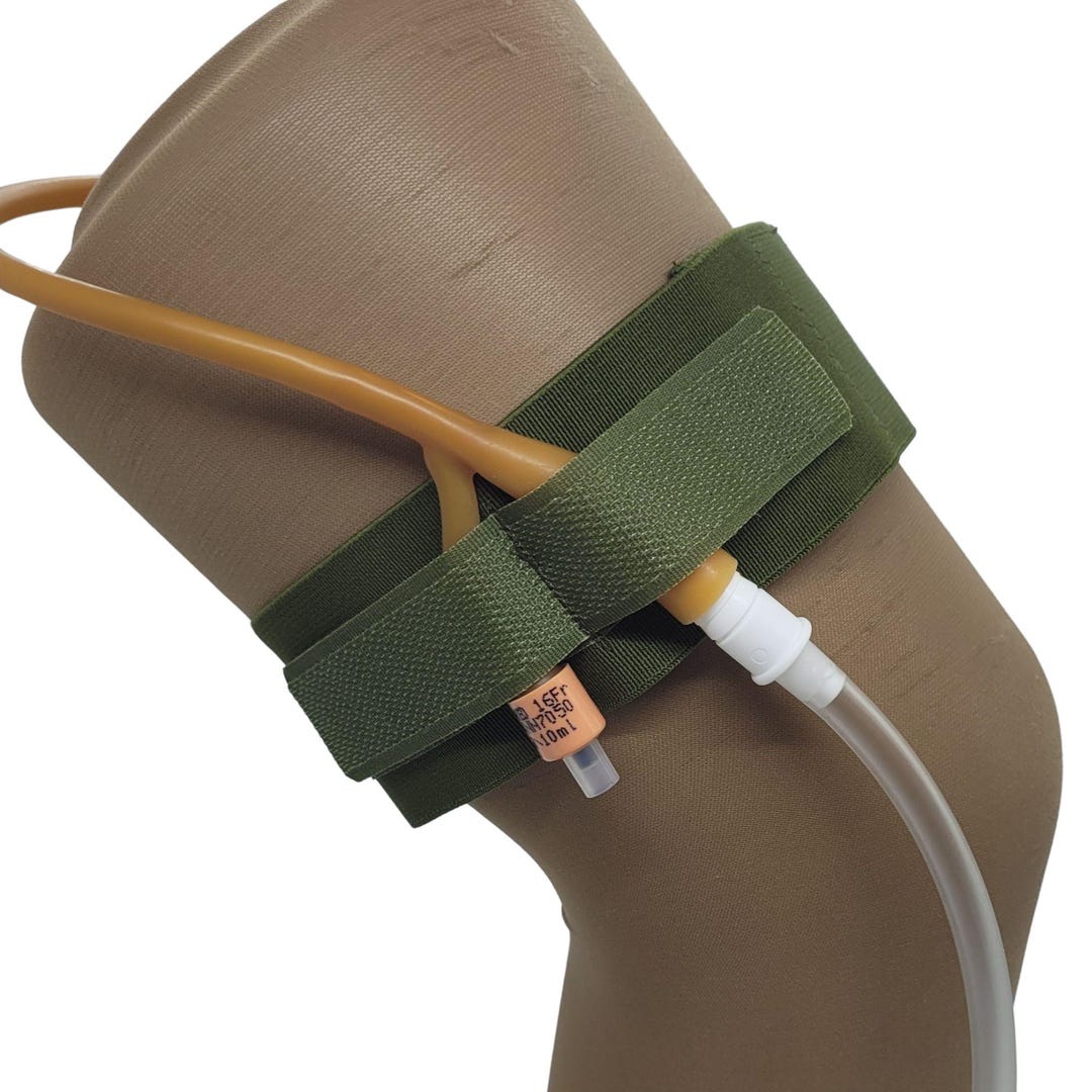 Army Green Elastic Foley Catheter Leg Strap | SMALL | Medical Accessory ...