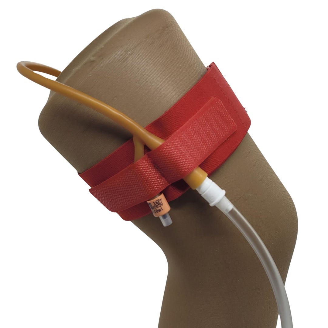 Red Elastic Foley Catheter Leg Strap | MEDIUM | Medical Accessory ...