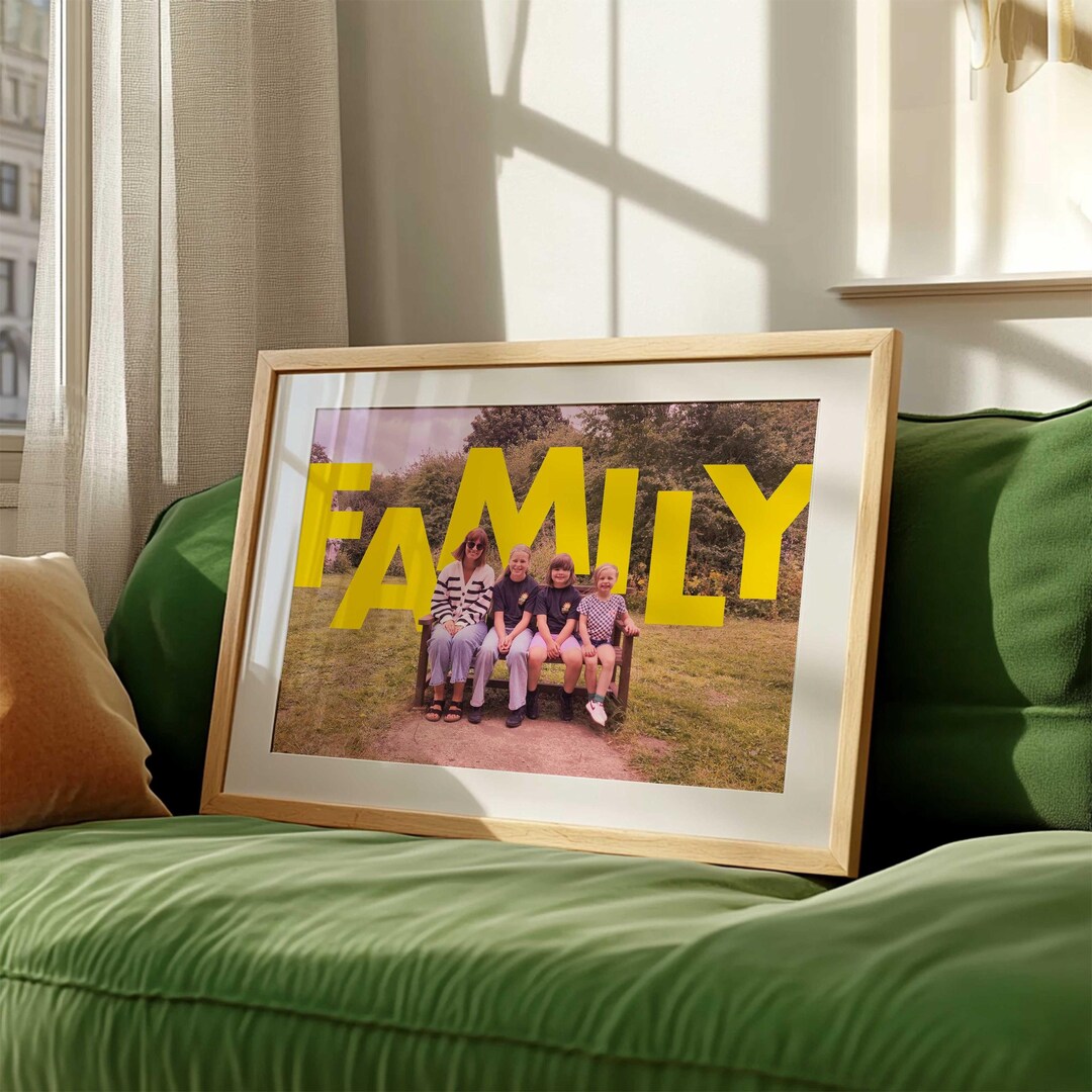 Personalized 'FAMILY' Photo Print Custom Family Gift for Mum Unique ...