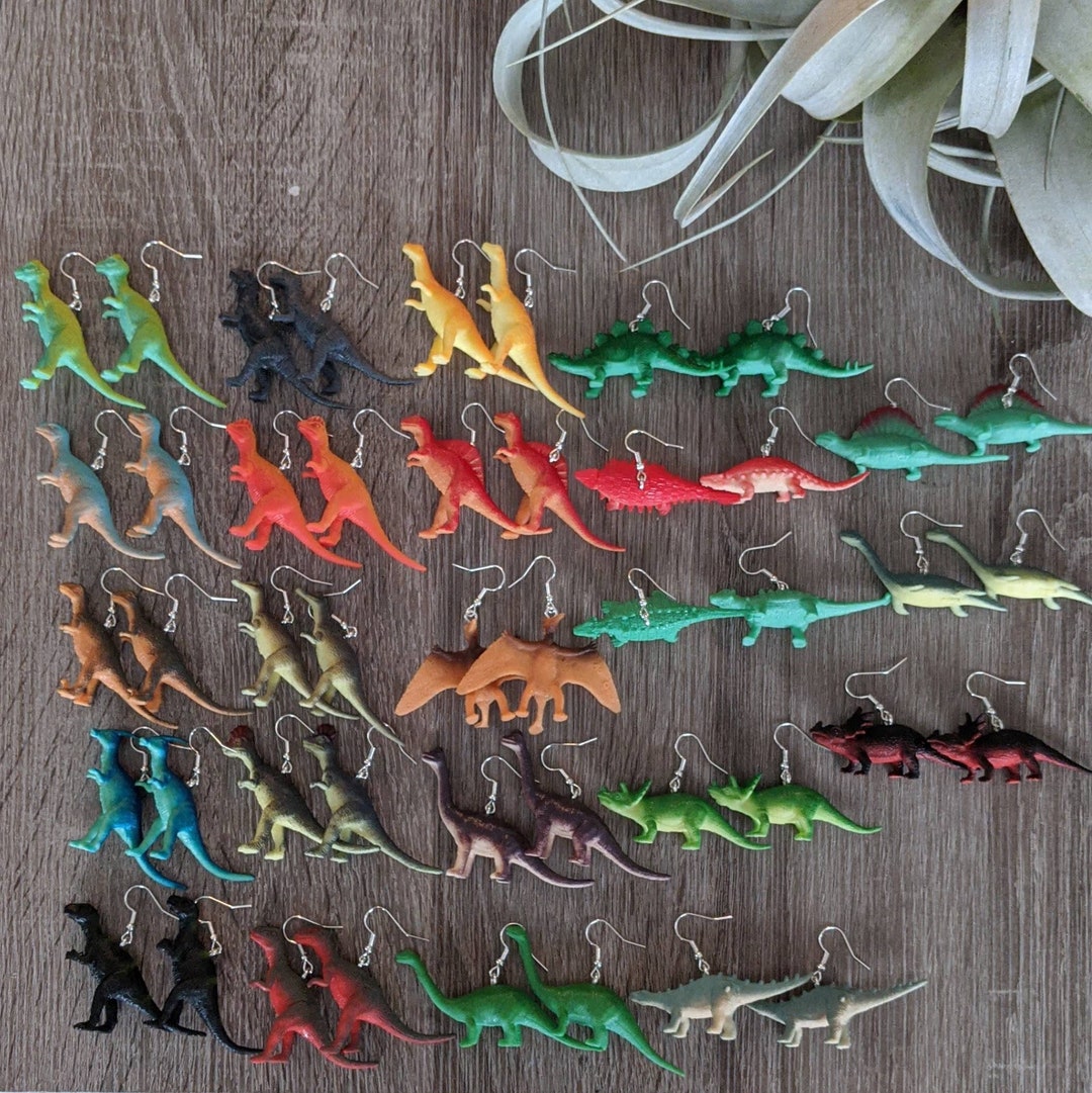 Toy Dino Earrings! - Etsy