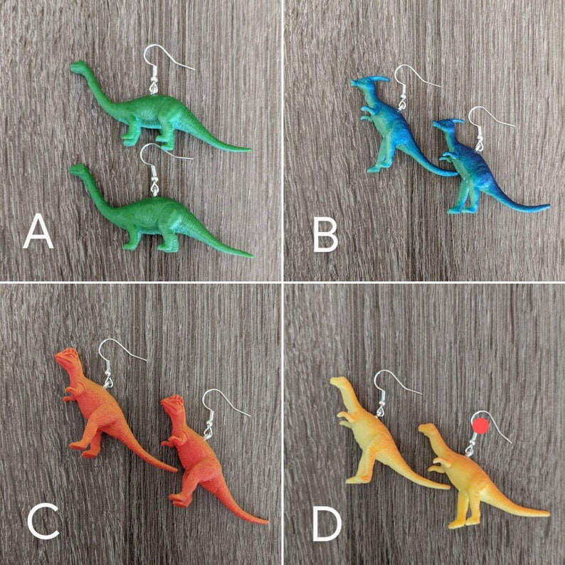 Toy Dino Earrings - Etsy