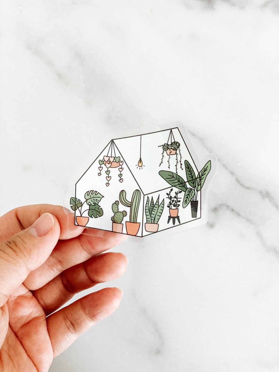 Greenhouse Sticker Terrarium Sticker Hydro Flask Plant Sticker Laptop ...