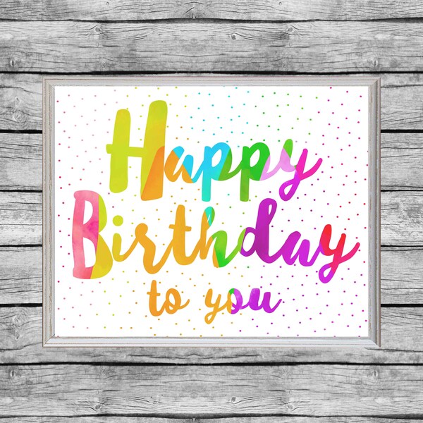 Happy Birthday Sign - Etsy