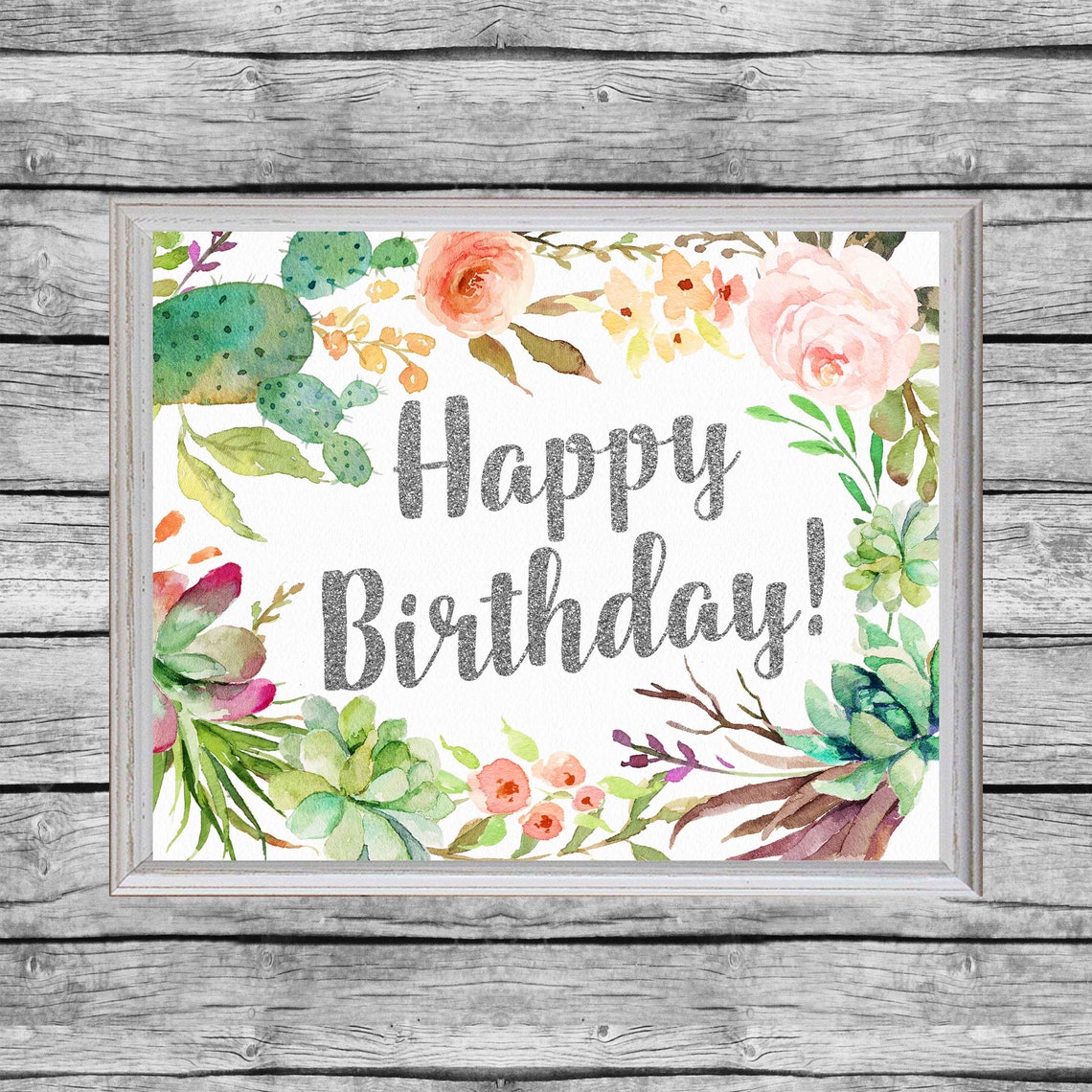 Happy Birthday Sign Printable. Birthday Party Decor Printable. - Etsy