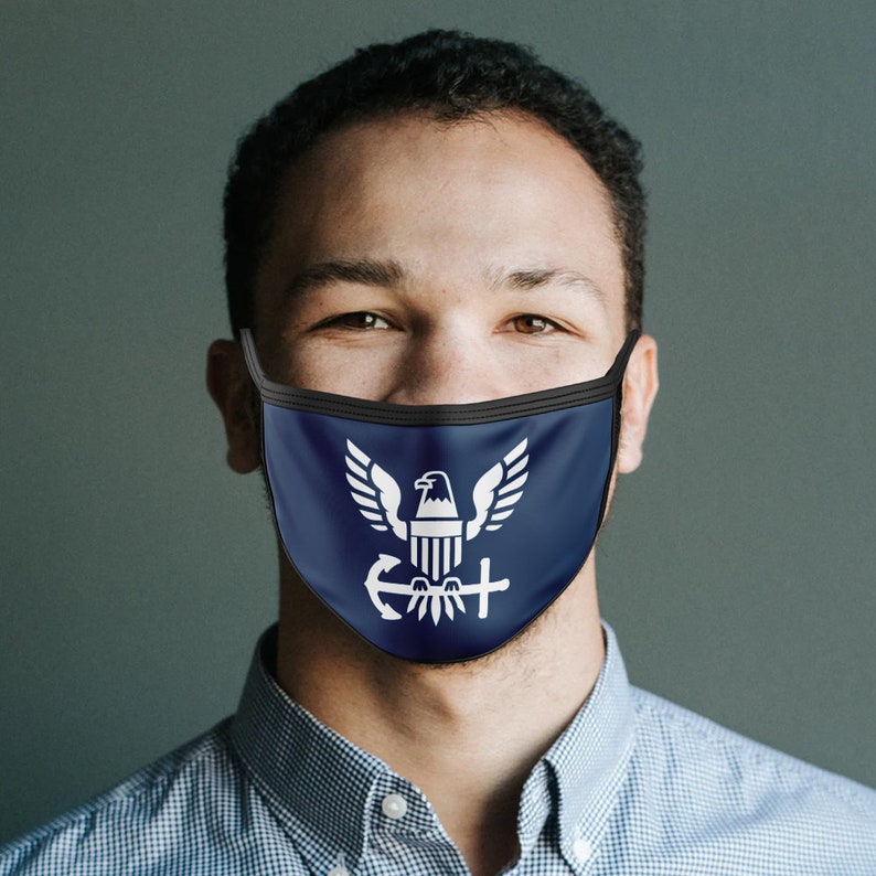 US Navy Face Mask Unisex Reusable Washable 3 Layer 100% - Etsy