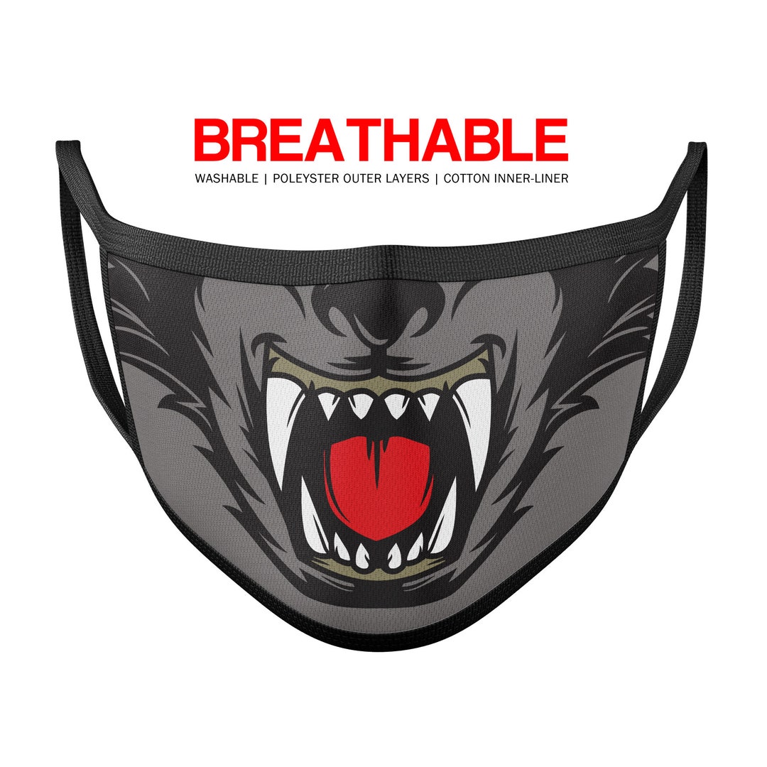 Werewolf Halloween Mask Unisex Reusable Washable 3 Layer 100% - Etsy