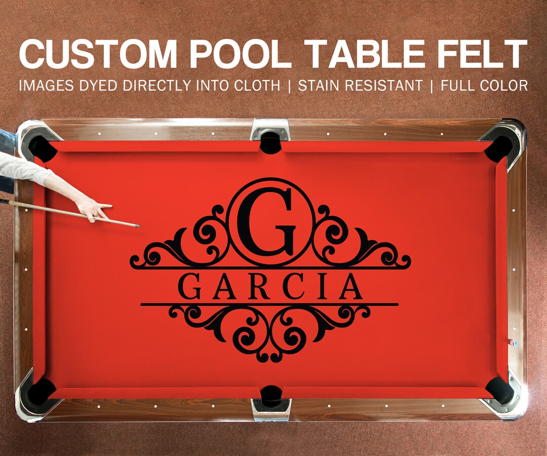 Regal Personalized Custom Pool Table Felt Great for Gameroom - Etsy