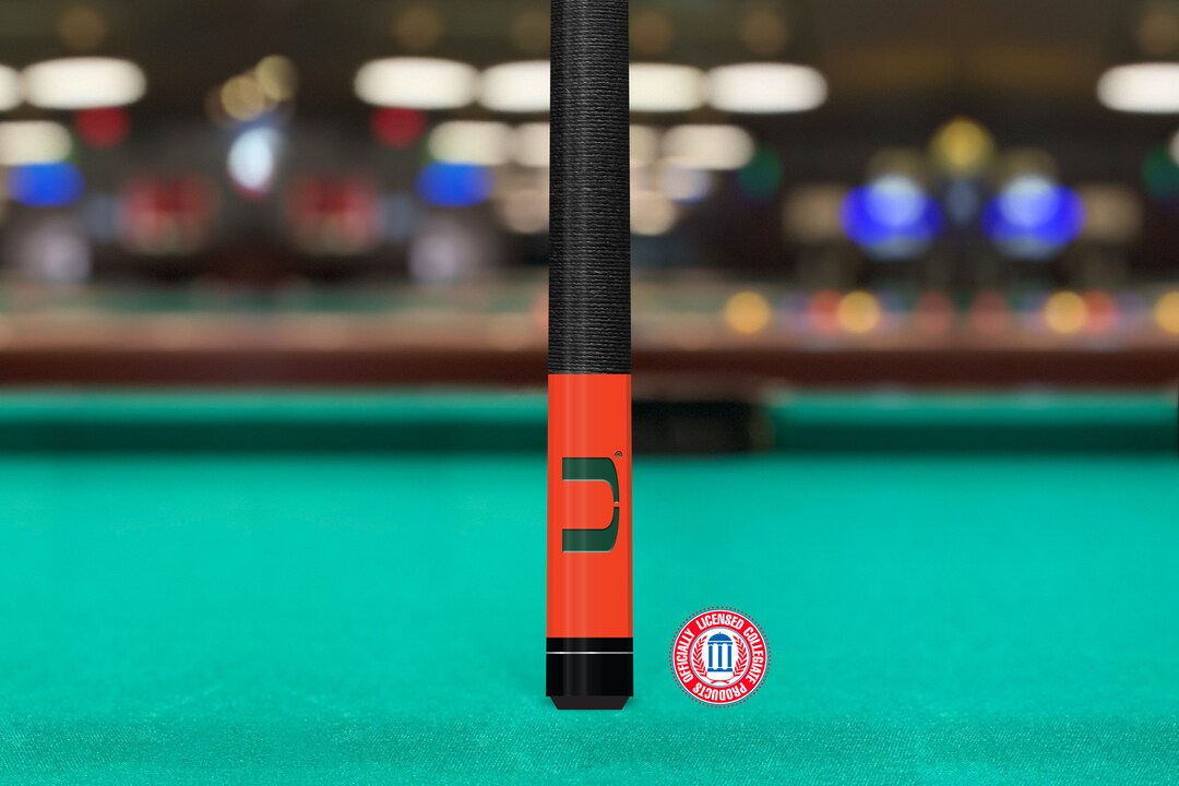 Miami Hurricanes Orange Custom Engraved Pool Cue With Green - Etsy