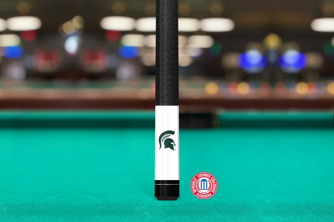 Michigan State Spartans White Custom Grabado Pool Cue con Verde Regalo ...