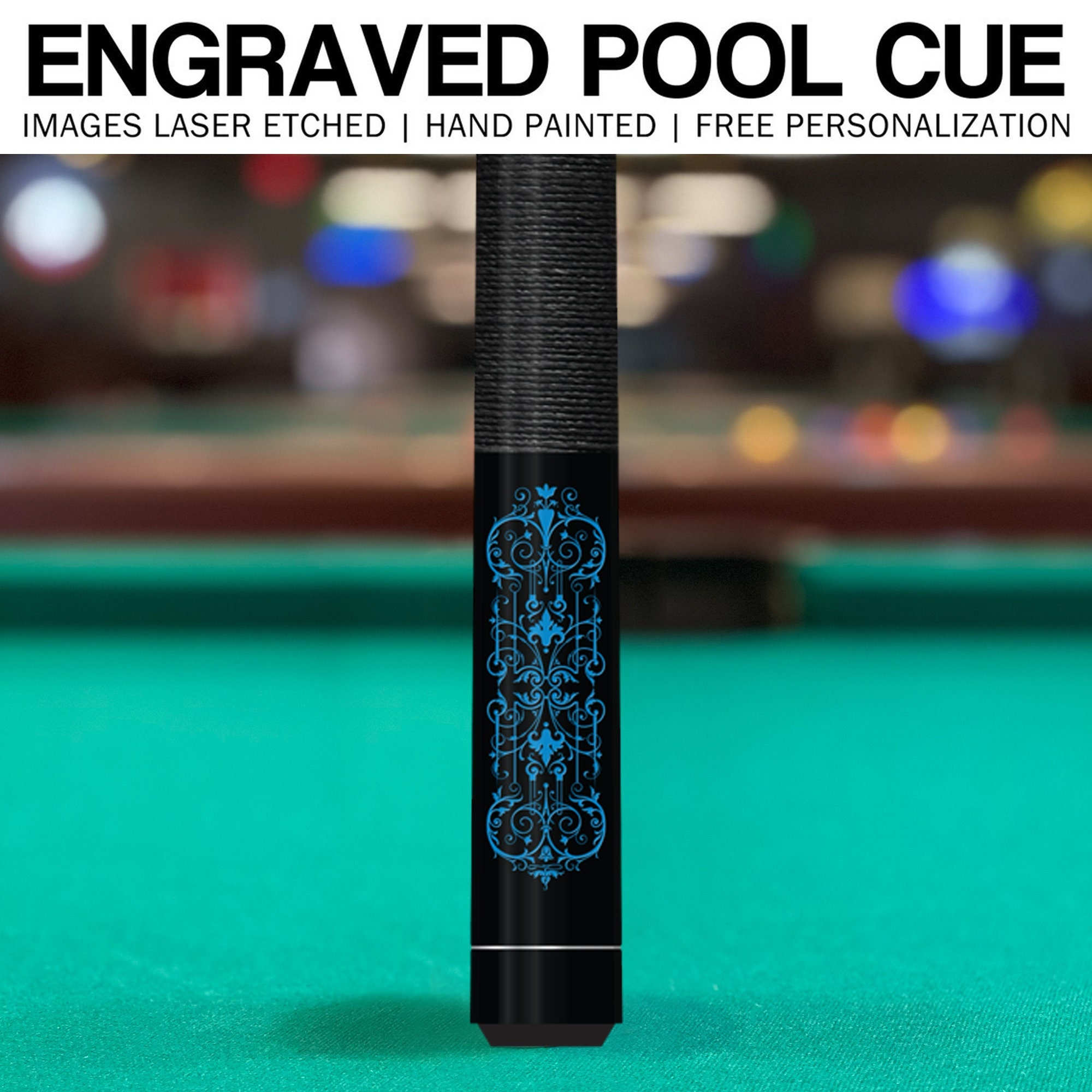 Engraved Custom Pool Cues
