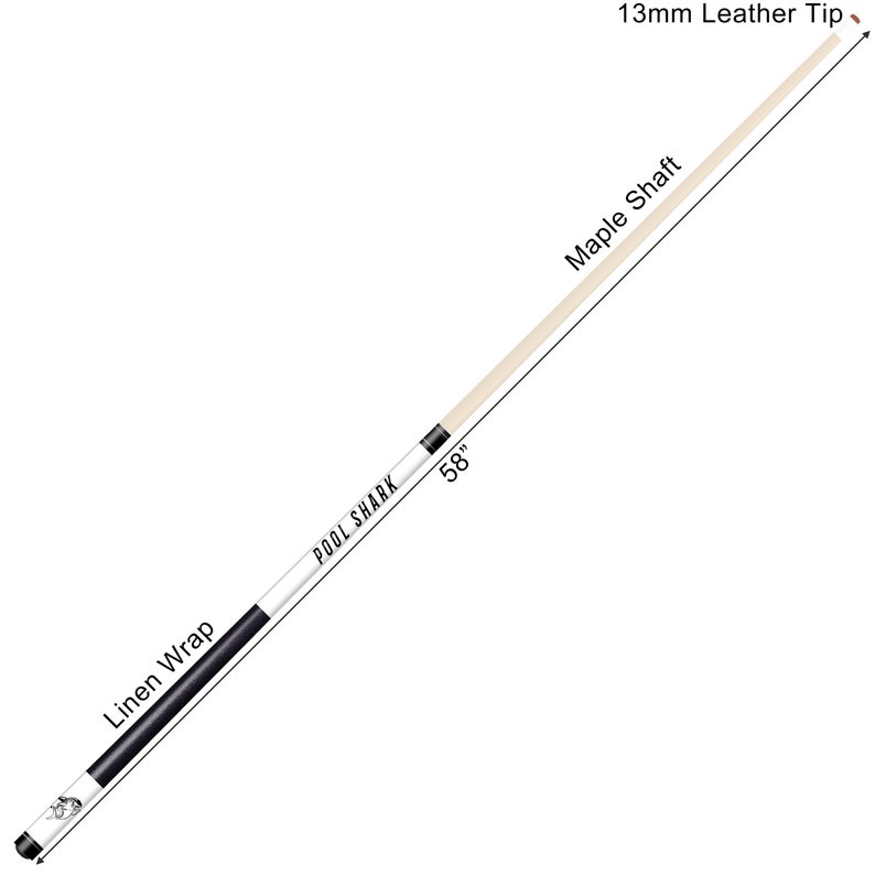 Pool Shark Custom Laser Engraved White Pool Cue Father's - Etsy