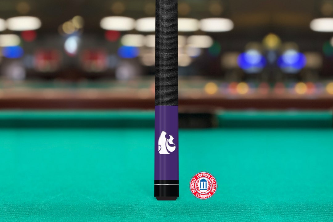 Kansas State Wildcats Purple Custom Engraved Pool Cue With White ...