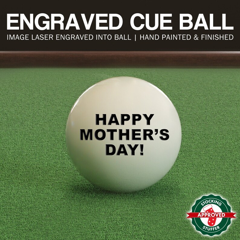 Custom Laser Engraved Billiard Cue Ball Great Personalized | Etsy