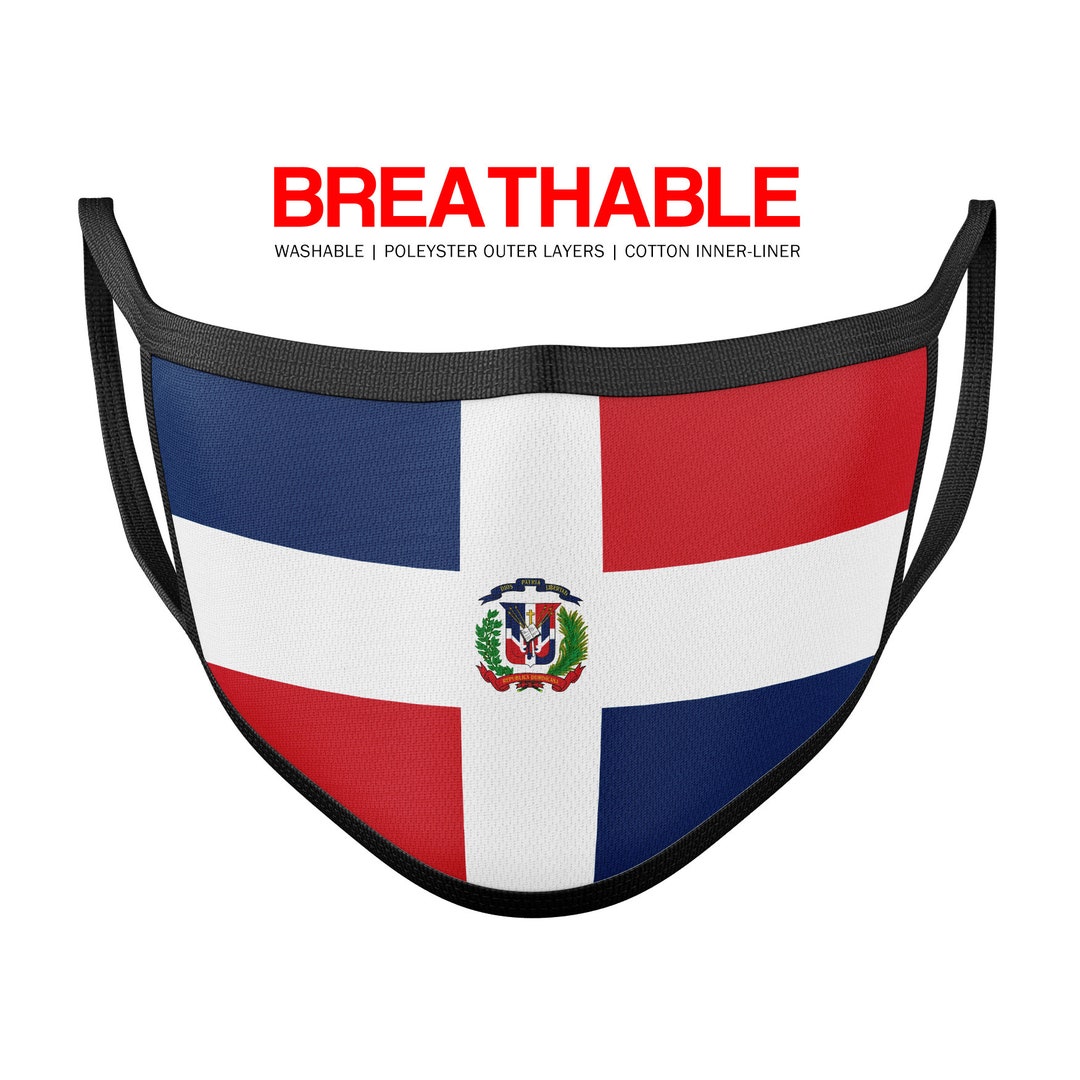 Dominican Republic Flag Face Mask Unisex Reusable Washable 3 - Etsy