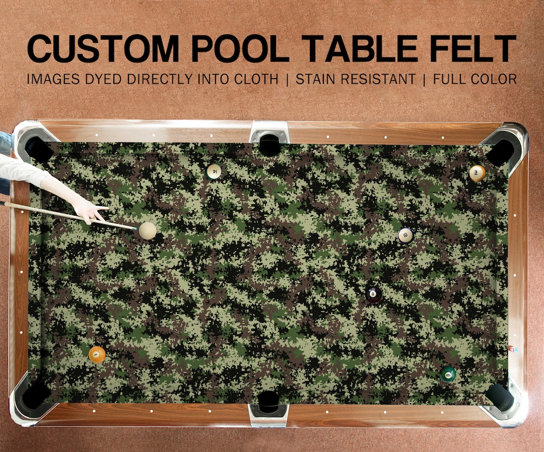 Digital Camo Custom Pool Table Felt Great for Gameroom or - Etsy