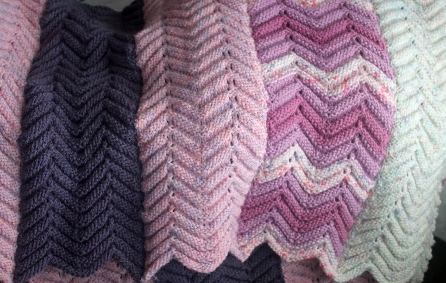 Gorgeous Hand Knitted Ripple Afghan - Etsy